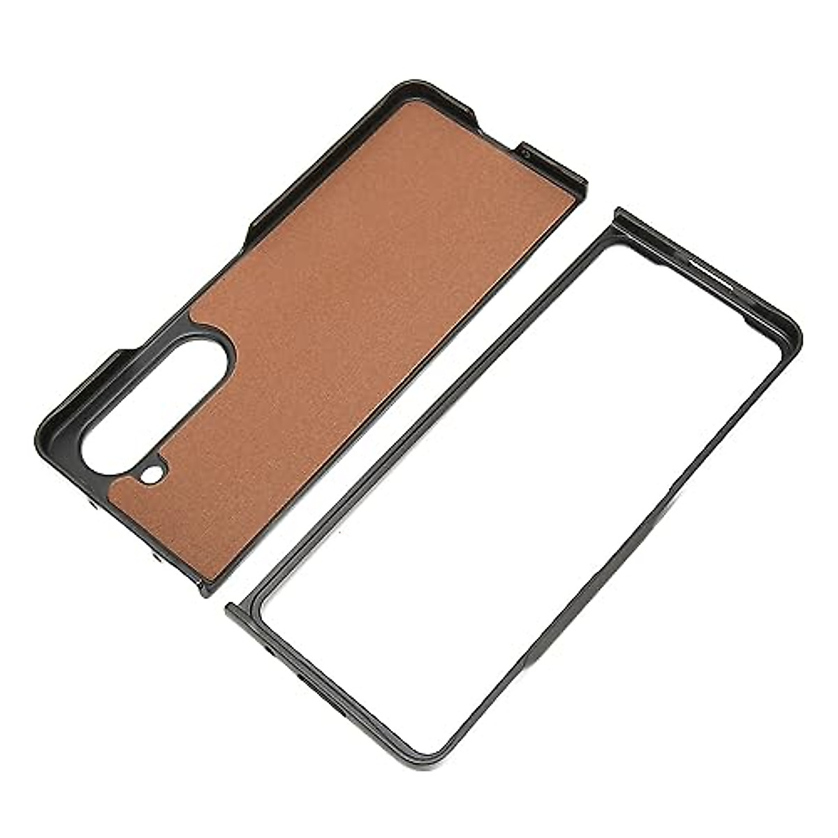 Shockproof Wear Resistant Phone Case for Samsung Galaxy Z fold 5 Case, PU Leather Flip Phone Cover for Samsung Fold 5 (Two Color Lychee Pattern White)