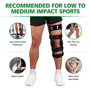 Orthomen Functional Knee Brace - for ACL/MCL/PCL/Meniscus/Ligament/Sports Injuries, Adjustable Hinged ROM Orthopedic Knee Orthosis for Men & Women (XL/Right)