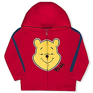 Disney Winnie The Pooh Baby Boys 3 Piece T-Shirt, Zip Up Hoodie and Pants for Infant and Toddler