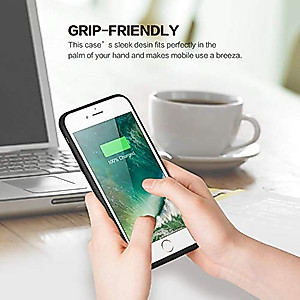 Pxwaxpy Battery Case for iPhone 8/7/6s/6/SE(2022/2020), 6000mAh Rechargeable Charging Case for iPhone 8/7 Portable Battery Pack for iPhone 6s/6/SE(3rd & 2nd Gen) Charger Case [4.7inch], Black