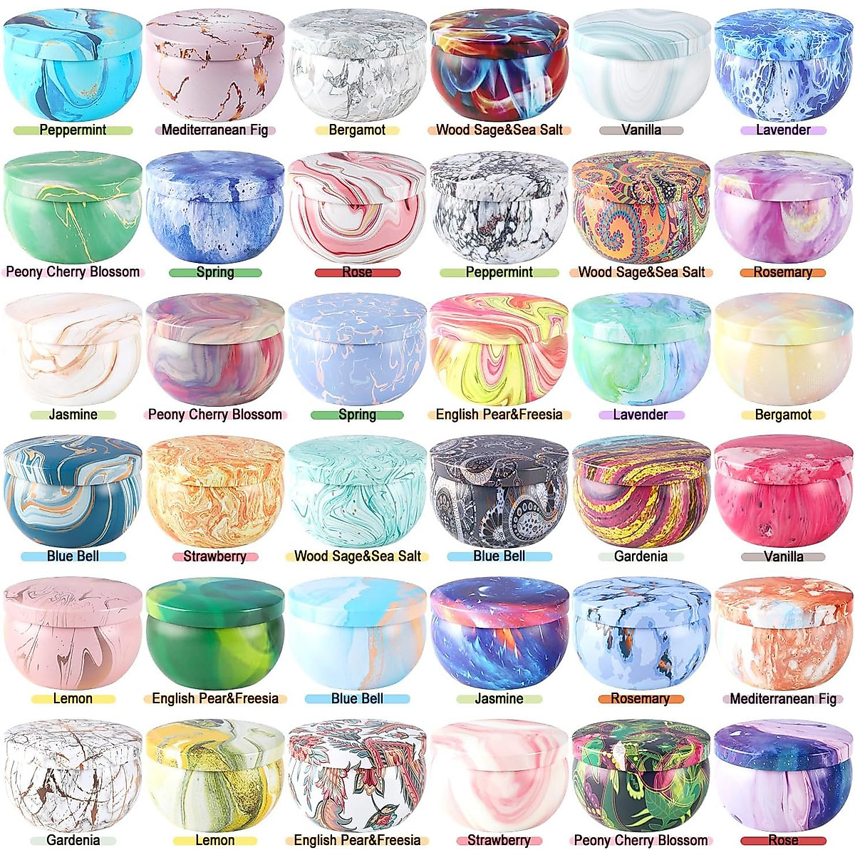 YOROXRG 36 Packs Scented Candles Gift Set, Fragrances Candle for Women, 2.5 OZ Portable Jar Candle for for Spa, Yoga, Bath, Aromatherapy, Stress Relief