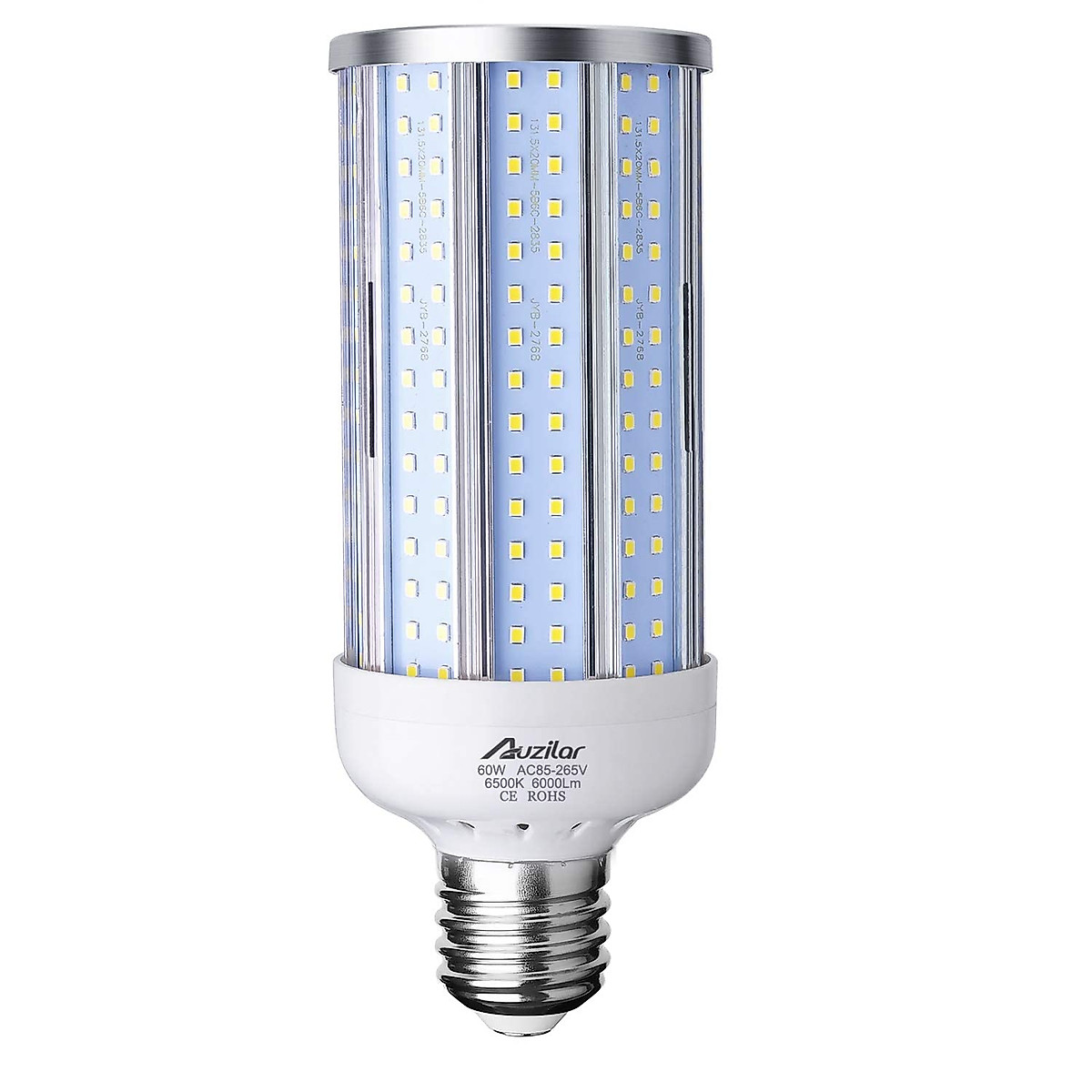 Auzilar 60W LED Corn Light Bulb (E39 Large Mogul Base) 6000Lm 6500K Cool White, for Metal Halide HID HPS Replacement Garage Parking Lot High Bay Warehouse Street Lamp Lighting, 85V-265V