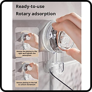 Generic Androf Acrylic Transparent Shower Storage,Raidley Easymount Bathroom Storage Shelf - No Drilling Required,Suction Cup Wall Mounted Style Glacier Pattern Suction Cup Shelf (Transparent,Small)
