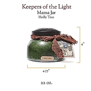 A Cheerful Giver - Holly Tree Mama Scented Glass Jar Candle (22oz) with Lid & True to Life Fragrance Made in USA