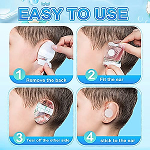 Teling 300 Pcs Ear Covers for Shower Waterproof Ear Protector Newborn Ear Stickers Disposable Cotton Ball Baby Ear Protection for Bath Kids Swimming Surfing Showering Snorkeling Water Sport (Green)