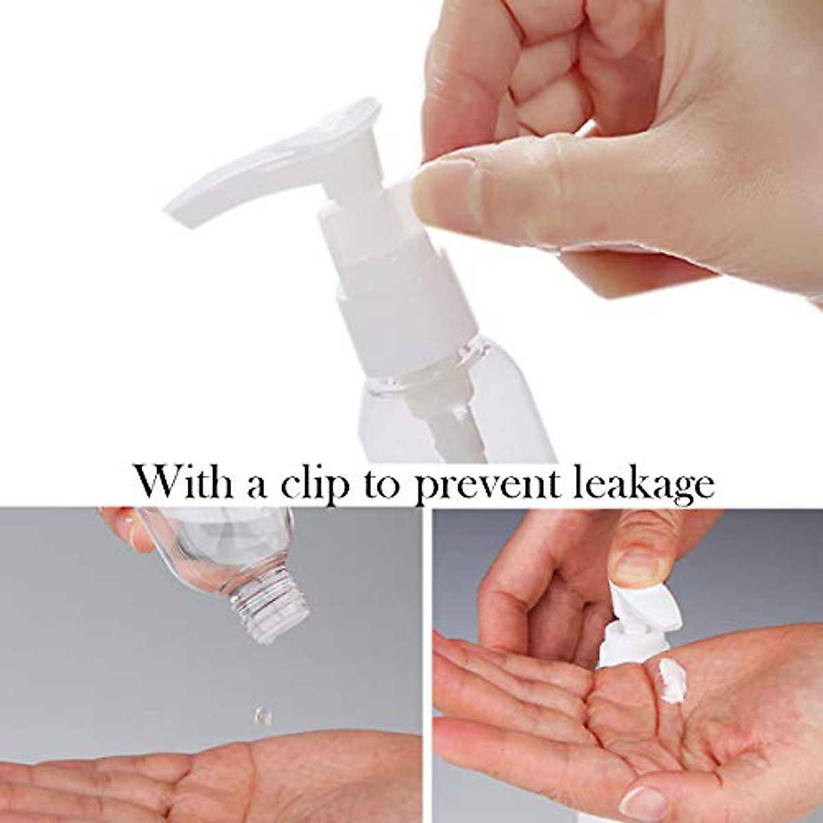 Travel Size Toiletry Bottles Set Tsa Approved Clear Cosmetic Makeup Liquid Containers with Zipper Bag Cosmetic Containers with Lids 12pcs