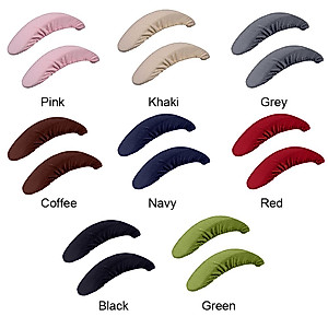 Offce Chair Armrest Slipcovers,Soft Chair Arm Pad Covers Stretch Over Armrests 12" to 20" Long. Stretch Computer/Office/Rotating Chair Armrest Slipcover, Set of 2