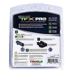 TRUGLO TFX Pro Tritium and Fiber Optic Xtreme Handgun Sights for Beretta PX4 Storm (Front Sight Only), Black, One Size