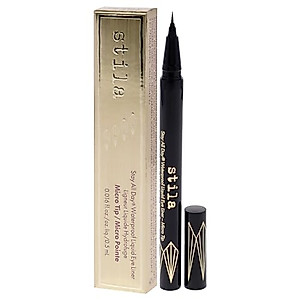 Stila Stay All Day Waterproof Liquid Eye Liner Micro Tip - Intense Black - 0.016 Oz Eyeliner