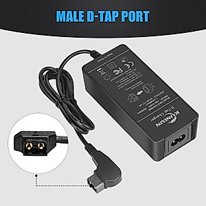 KUNLUN D-Tap Quick Charger[DC 16.8V/4A] with D Tap Cable for V-Mount/V Lock/Gold Mount Battery Charger, for Sony BP-U65 BP-U68 HDW-800P HDW-F900R PDW-680 PDW-850 DSR-650P PMW-F5