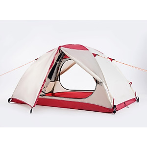 KTT Large Tent 6 Person,Family Cabin Tents,Straight Wall,3 Doors and 3 Windows with Mesh,Waterproof,Double Layer,Big Tent for Outdoor,Picnic,Camping,Family,Friends Gathering(Brown)…