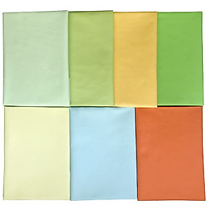 Qililandiy 7 Pcs 18" x 22" Cotton Fabric Fat Quarters Fabric Bundle Quilting Fabric Bundle Patchwork for DIY Sewing Crafts (Spring Series)