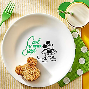 Corelle Vitrelle 8-Piece Salad Plate Set, Triple Layer Glass and Chip Resistant, Lightweight Round Plates and Bowls Set, Disney's Mickey Mouse - The True Original