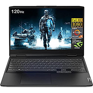 Lenovo IdeaPad 3 Gaming Laptop, NVIDIA GeForce RTX 3050, AMD Ryzen 5 6600H(Beat i5-12400F), 16GB DDR5 RAM, 1TB SSD, 15.6 Inch FHD Display, Wi-Fi, Windows 11 Home, Bundle with JAWFOAL