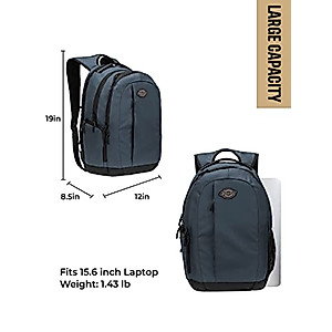 Dickies Laptop Backpack, Water Resistant College Computer Bag For School, Fits 15.6 Inch Notebook (Airforce Blue)