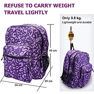 Telosports student backpack printed school bag Purple,Business Durable Backpack , College School Computer Bag for Men & Women (5# purple)
