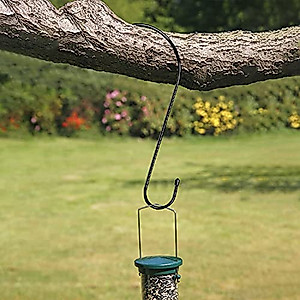 8 Pack Tree Branch Hook 12 Inche Black Bird Feeder Hook Rustproof Stainless Steel Hooks Bird Feeder Hook for Tree Garden Hook S Hooks for Hanging Bird Feeders, Bird House, Plants, Baskets, Lanterns