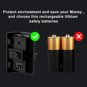 NBCP Battery Pack for Xbox Series X S Controller,Rechargeable Charge Kit for Series X|S Controller Battery Pack 850mAH Wire Charging Cable LED Indicator-1 Pack