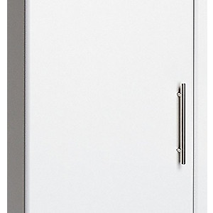 Prepac Elite 2 Door Standing Storage Cabinet, 16" D x 32" W x 65" H, White