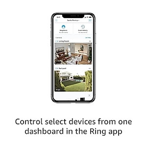 Ring Stick Up Cam Solar | Weather-Resistant Outdoor Camera, Live View, Color Night Vision, Two-way Talk, Motion alerts, Works with Alexa | White