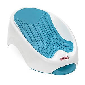 Nuby Baby Non-Slip Bathing Cradle with Built-In Drip Tray Dual-Use (In-Tub & Countertop), Aqua