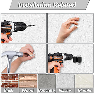 3-H Broom Hanger,Mop Holder Wall Mount 12 Pack, Broom Holder Wall Mount for Hanging and Organizing Shovel,Rake,Brush,Yard Tools in Kitchen,Laundry Room,Bathroom,House(black)