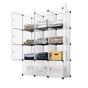 12-Cube Storage Shelf Cube Shelving Bookcase Bookshelf Organizing Closet Toy Organizer Cabinet White Color