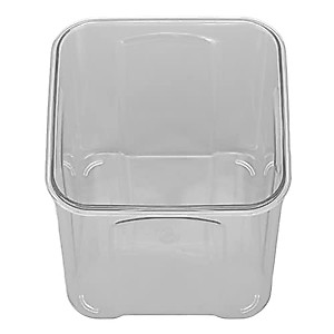 Yctze Airtight Food Storage Container with Bamboo Lid - Clear Jar for Noodles, Flour, Rice, Tea, Coffee Beans (900ml)