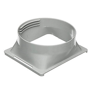 AkoMatial 15cm Round/Square Shaped Exhaust Hose Duct Interface Adapter for Portable Air Conditioner - Silver Square C/H Series