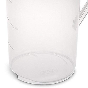 Sterilite 1-Gallon Round Pitcher, Clear with Blue Lid & Hinged Spout | 04884106
