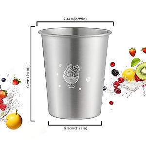 MONGSEW 4PCS Stainless Steel Kids Cups, 8 oz Unbreakable Stainless Steel Cups for Kids and Toddlers, Great for family meals, parties, camping trips and picnics, Dishwasher Safe (Gift box Included)