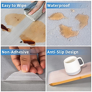 kekestar Shelf Liners for Kitchen Cabinets, Non-Slip Drawer Liner Non-Adhesive 12 Inches x 5FT Waterproof Oil Proof Washable Refrigerator Mat Cupboard, Pantry Cabinet, Drawer, Bathroom Shelves.