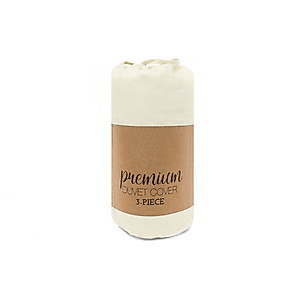 IENJOY HOME IEH King-Ivory Duvet Cover Set, IEH-Duvet-King-Ivory