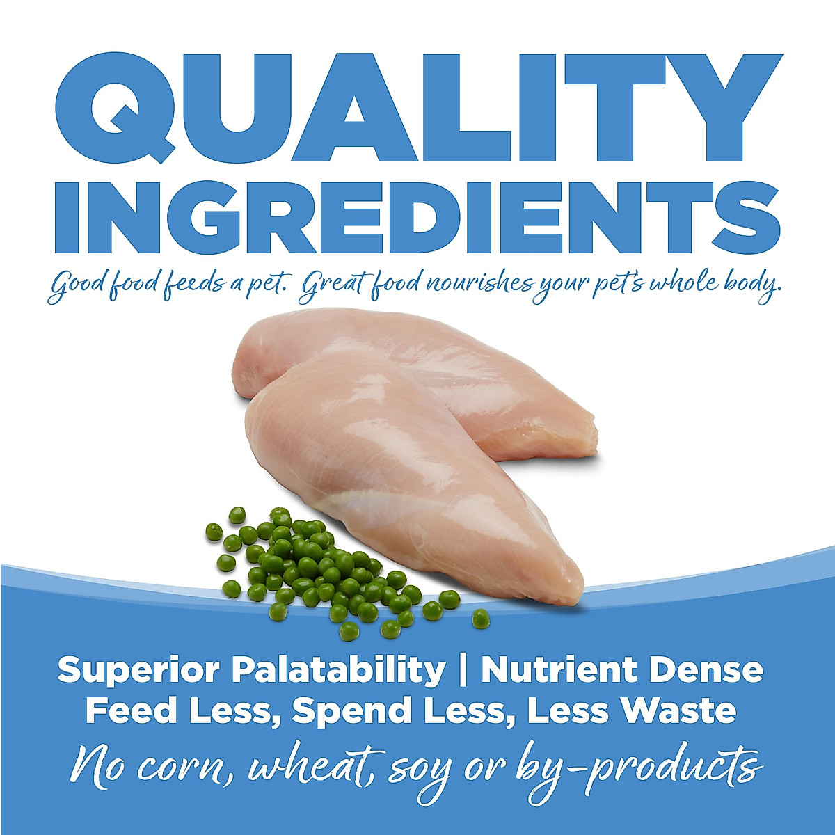 NutriSource Pure Vita Grain-Free Cat Food, Made with Chicken and Peas, 6.6LB, Dry Cat Food