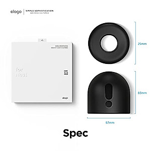 elago Silicone Cover Compatible with Google Nest Cam Outdoor or Indoor (Battery) - Magnetic Mount Cover Included, All Weather Protection, Easy Installation [Black]