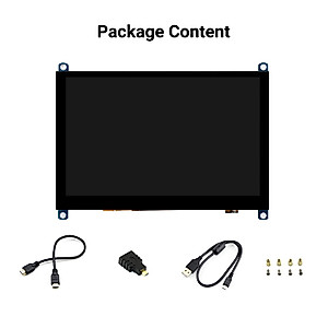 Waveshare 5inch Capacitive Touch Screen LCD Slimmed-Down Compatible with Raspberry Pi 5/4B/3B+/3A+/2B/B+/A+/Zero/Zero W/WH/Zero 2W CM3+/4 800×480 Resolution HDMI Toughened Glass Panel Supports Windows