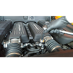 Infi-Touch Heavy Duty Nitrile Gloves, Strong & Tough, High Chemical Resistant, Disposable Gloves, Powder-Free, Non Sterile, Large, 100 Count