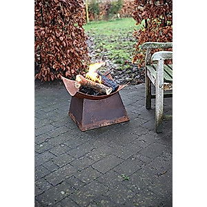 Esschert Design Rusted Steel Fire Bowl