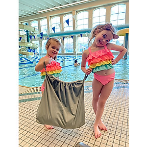 ALVABABY Reusable Diaper Pail Liner for Cloth Diaper,Rubbish Bag,Laundry,Kitchen Garbage Cans (Black Grey, Small Size：5 Gallon) LLS-B2629