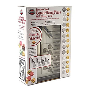 Norpro S/S Cookie/Icing Press with Case, Black