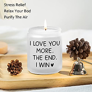 Romantic Gifts for Her, Him- Birthday Gifts for Girlfriend, Boyfriend, Women, Daughter, Mom- I Love You- Funny Valentines Day, Anniversary, Christmas Gift- Lavender Candles(7oz)
