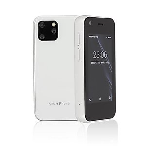 ASHATA Mini Mobile Phone, 3G Small Unlocked Smartphone, GPS, 1GB 8GB ROM, Quad Core, 2.5in Android Cellpohone Support App Download(Pearl White)