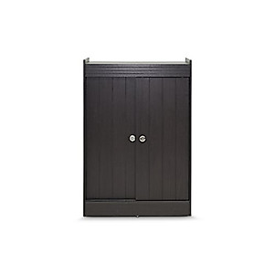 Baxton Studio Shoe-Rack Cabinet, Espresso