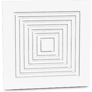 Replacement 97011723 Grille For Broan-Nutone Compatible Models 663, 670, 671, 675, 688, 689 Ventilation Fans - Plastic White Cover with Spring, Replaces OEM # S97011723, or 97011723, or BP46