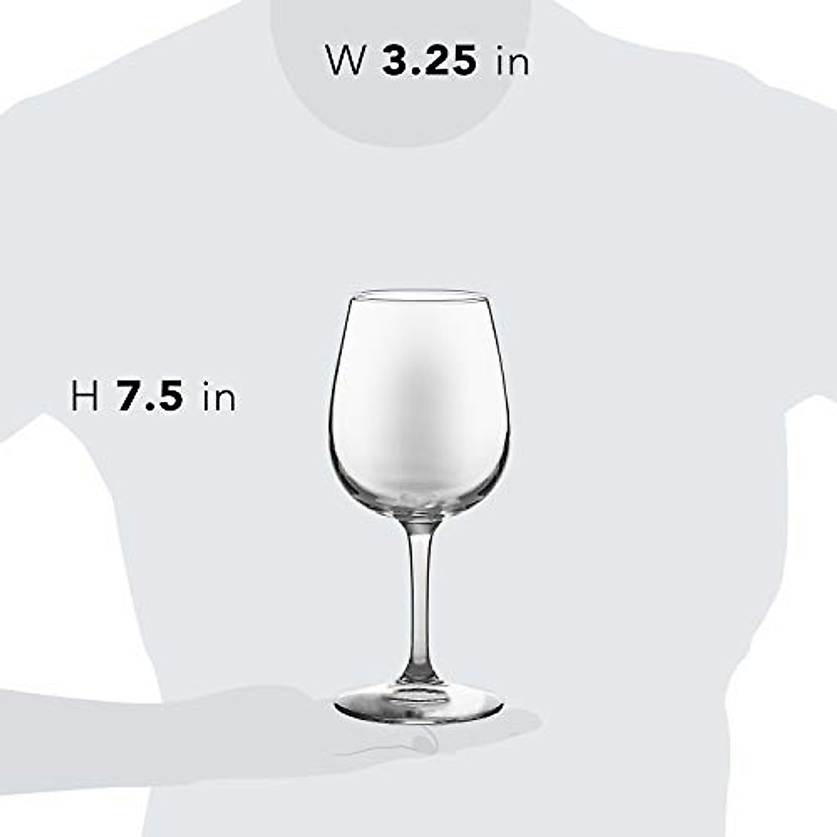 Libbey 8552 Vina Wine Taster Glasses, 12.75-ounce, Set of 12
