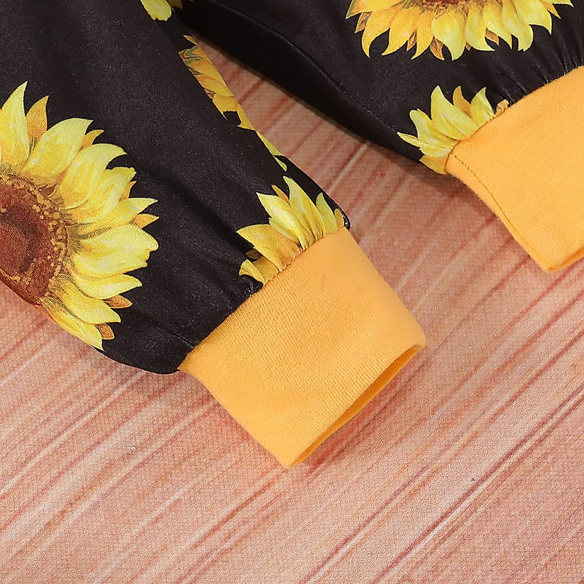 Cabucale Baby Girl Sunflower Printing Newborn Babysuit Long Pants T Shirt Kids Toddler Children Tops Outfits With Hairband