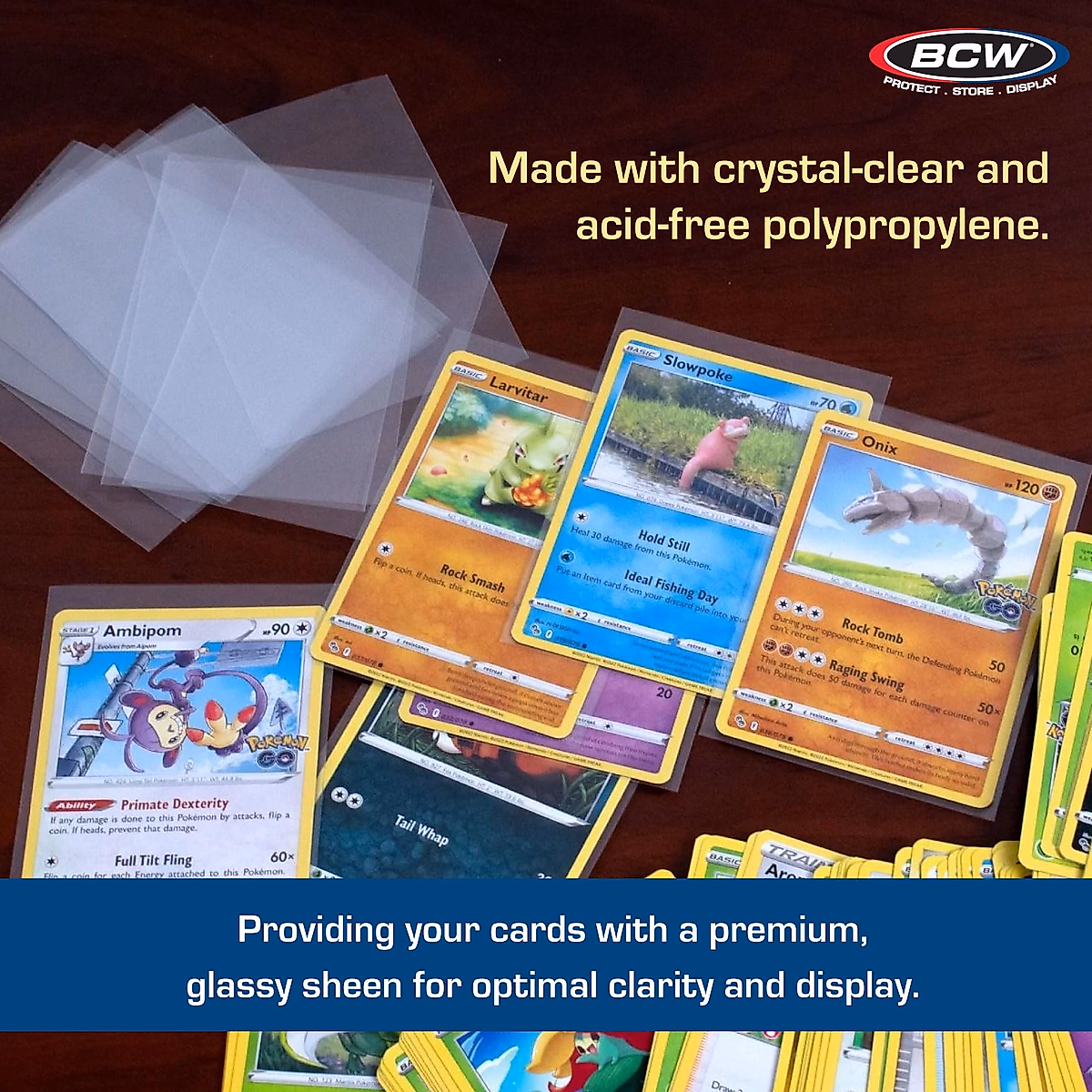 BCW Standard Card Sleeves - Penny Sleeves 2 5/8 x 3 5/8 | 1000 Clear Trading Card Sleeves | Card Protector Sleeves for Baseball, Sports & Trading Cards | 10 Packs of 100 Each