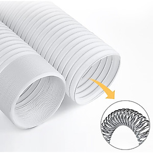 Sgran Portable Air Conditioner Hose, 5.9 Inch Diameter AC Hose, Anti-Clockwise Thread AC Vent Exhaust Hose, Lenth Up to 78 Inch Compatible with Haier LG Delonghi Air Conditioner Parts