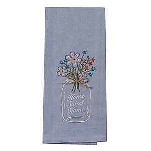 Kay Dee Designs Sweet Home Mason Jar Embroidered Tea Towel