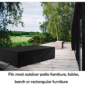 ZHANGY Patio Furniture Covers Waterproof 45" x 45" x 28", Garden Furniture Cover Set, Waterproof Rectangular Covers, 420D Oxford Polyester Outdoor Rectangular Table and Chair Set Cover